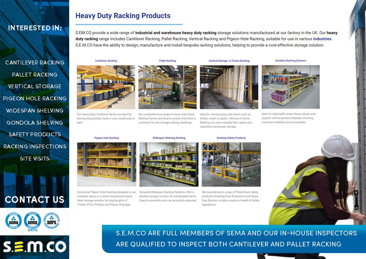 Brochures | Heavy Duty Racking Products | S.E.M.CO